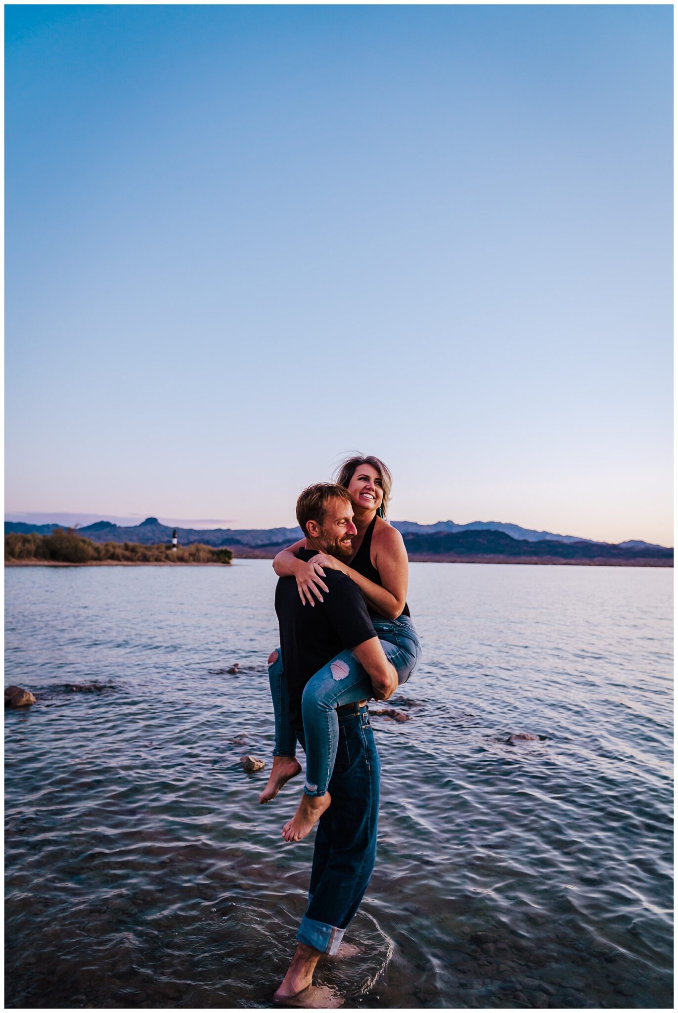 Lake Havasu Beach Sunset Couple's Session in Arizona | Ben + Jennifer ...